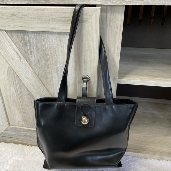 Furla | Bags | Furla Leather Shoulder Bag Silver Ball Slide Closure ...